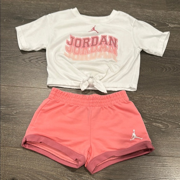 Jordan | Matching Sets | Jordan White And Pink Kids Outfit | Poshmark